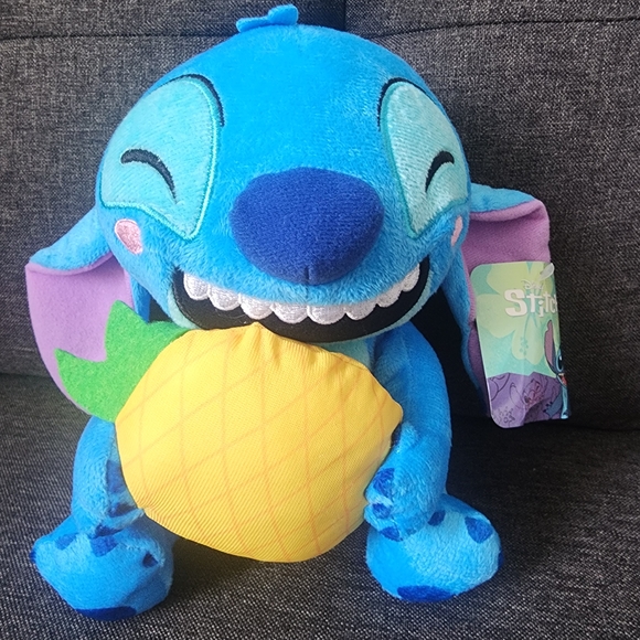 Disney | Toys | Disney Stitch Plush With Pineapple Blue And Yellow ...